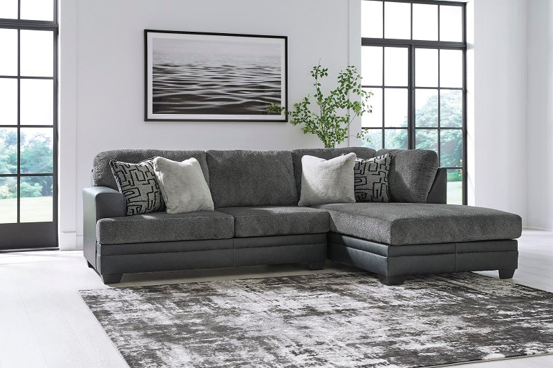 Rent To Own Ashley Brixley Pier-Graphite 2-Piece Sectional with Chaise