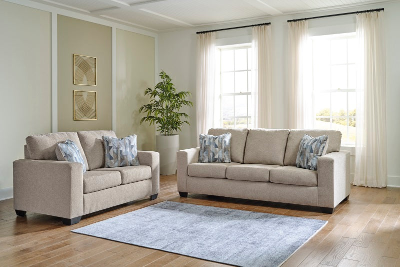 Rent To Own Ashley Deltona – Parchment Sofa & Loveseat