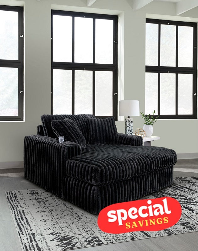 Rent To Own Ashley Midnight-Madness Onyx Oversized Chaise