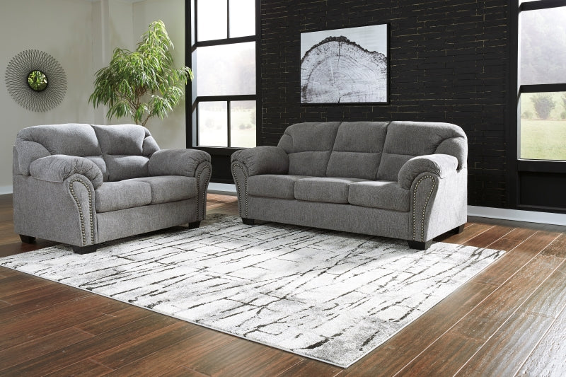 Rent To Own Ashley Allmaxx Pewter Sofa & Love Seat